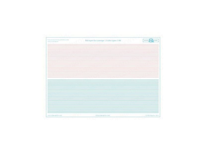 1:48 5 Color upper Lozenge with rib tapes (Faded with fabric texture ...